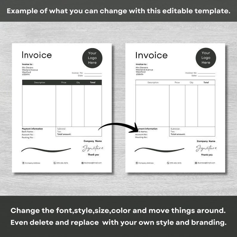 Invoice Template Small Business Order Forms Printable Invoice Receipt ...