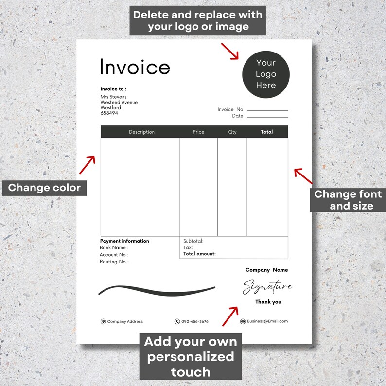 Invoice Template Small Business Order Forms Printable Invoice Receipt ...