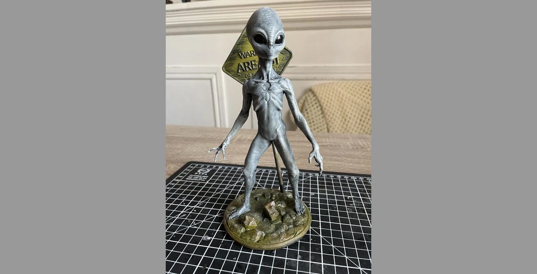 12K SLA Alien Statue, Alienfigure, Fan Art Figure, Grey Aliens Diorama ...