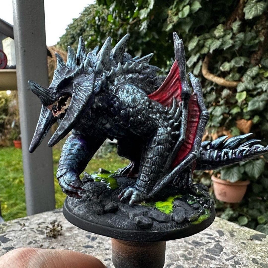 12K SLA Wyvern Miniature, Wyvern Dragon Figure, Dungeons and Dragons ...