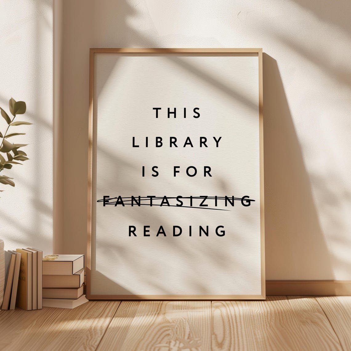 This Library is for Reading | Digital Download | Printable Poster ...