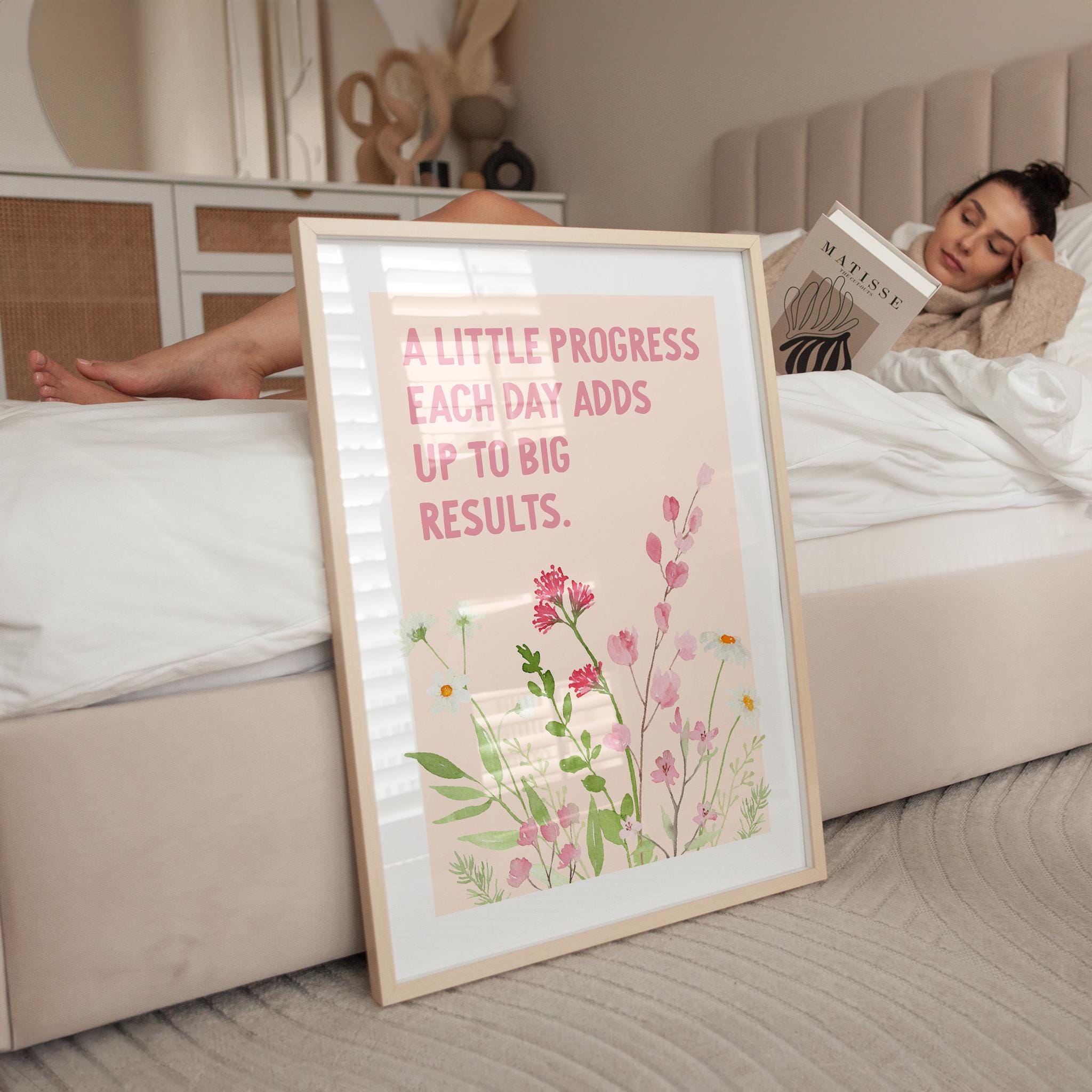 A Little Progress Each Day Adds up to Big Results | Positive Poster ...