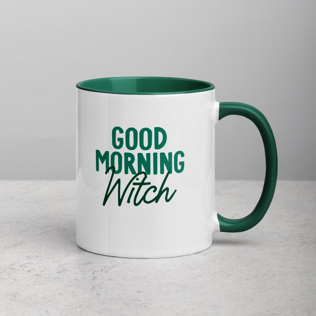 Good Morning Witch | Green Mug | Magic and Witches | Fantasy Reader Mug ...