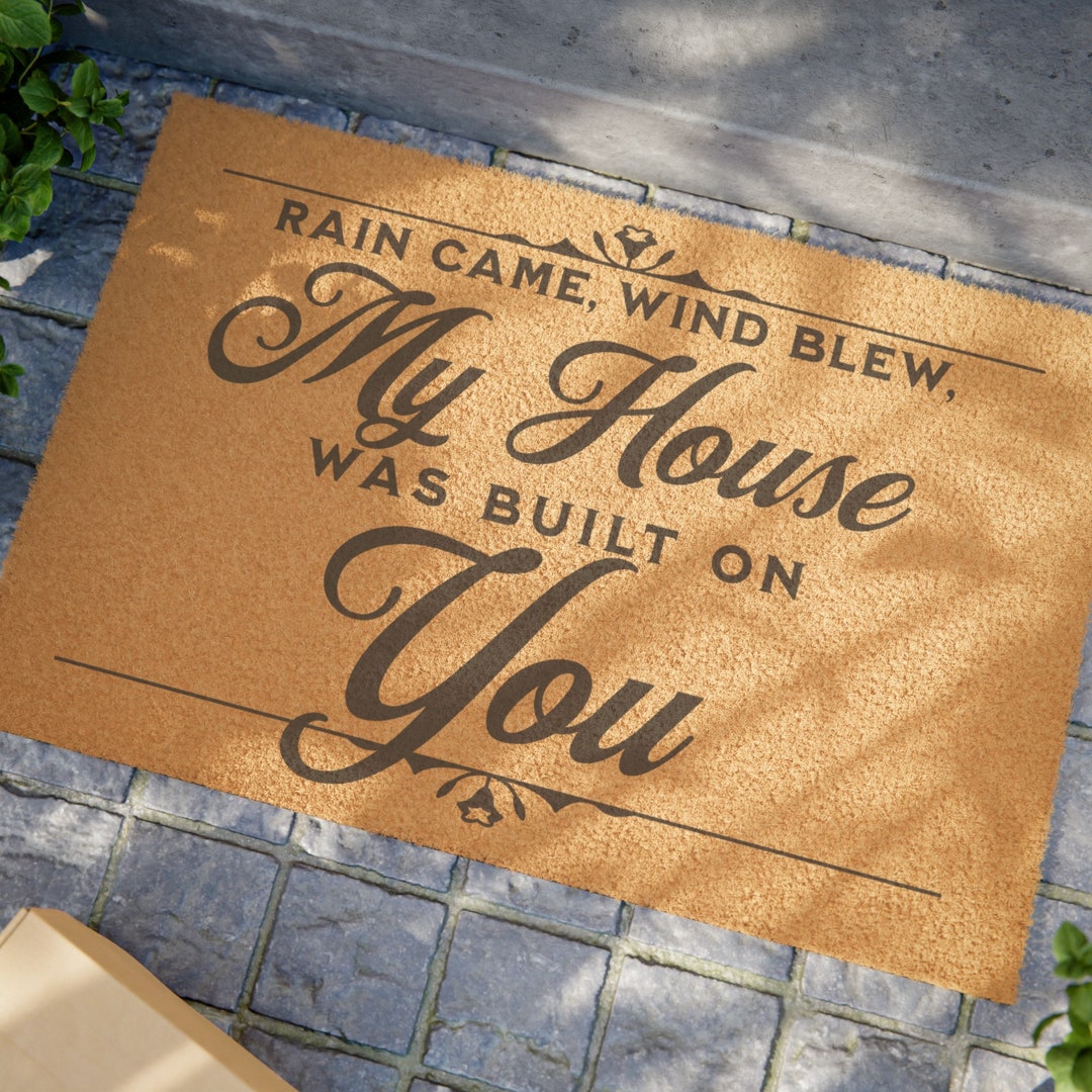 Christian Doormat for Front Porch Rug With Words on Doormat With Lyrics ...