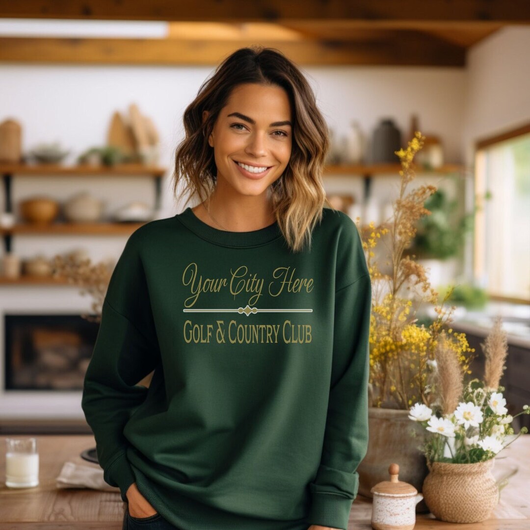 Embroidered Golf Crewneck Sweatshirt for Golf Bachelorette Country Club ...