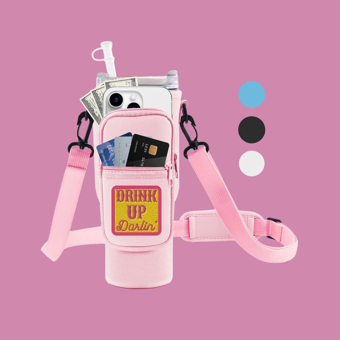 Embroidered Patch Stanley Cup Accessory for Stanley Carrier With Phone ...