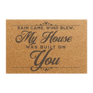 Christian Doormat for Front Porch Rug With Words on Doormat With Lyrics ...