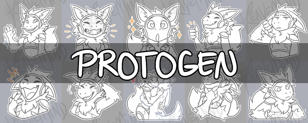 Base Sticker Pack Lines - Protogen - Etsy