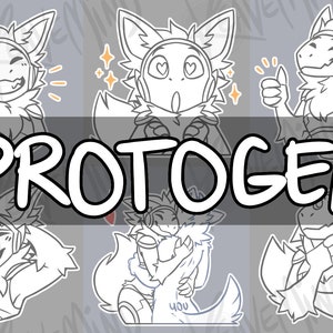 Base Sticker Pack Lines - Protogen - Etsy