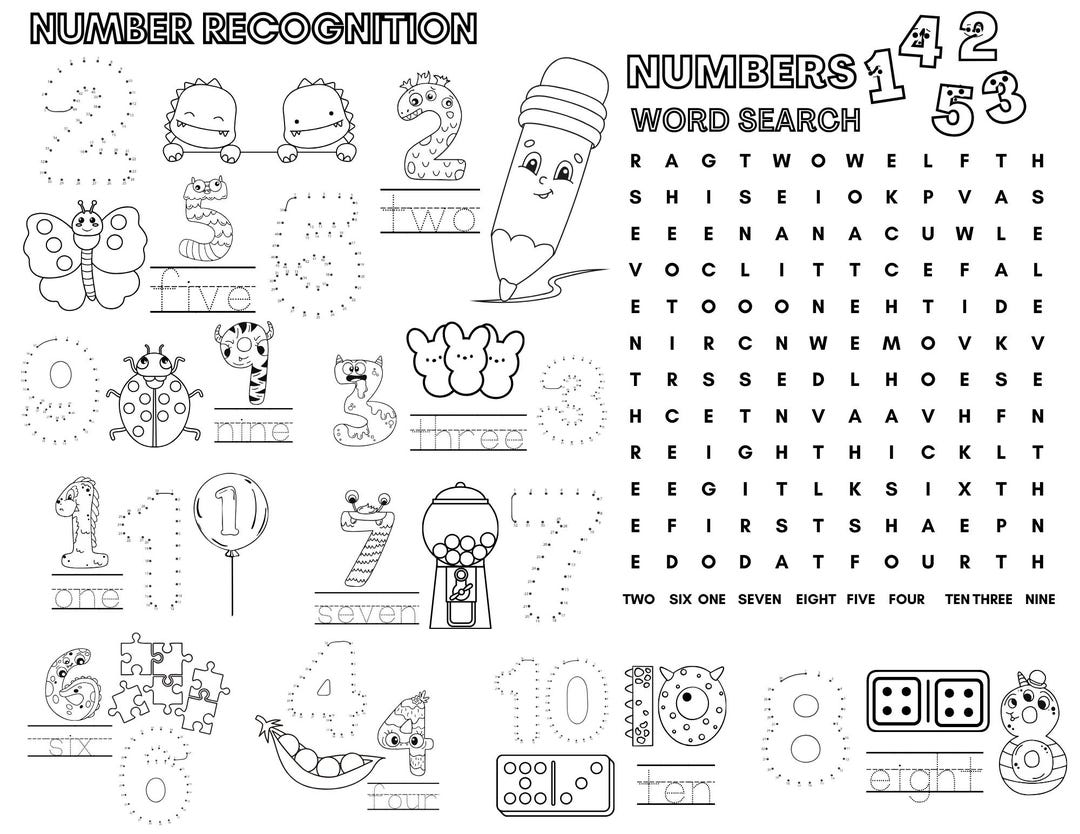 Printable Kids Activity Placemats – 2 Fun Pages | Coloring + Learning ...