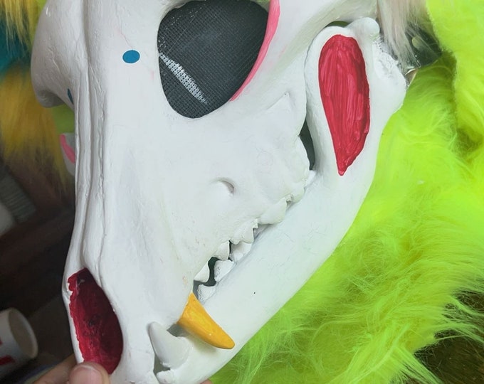 Skull Dog Fursuit Head Cheap Fursuit Head Premade Head Paws Tail read ...