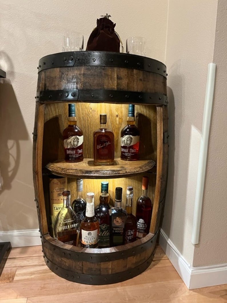 Half Whiskey Barrel Bar - Etsy