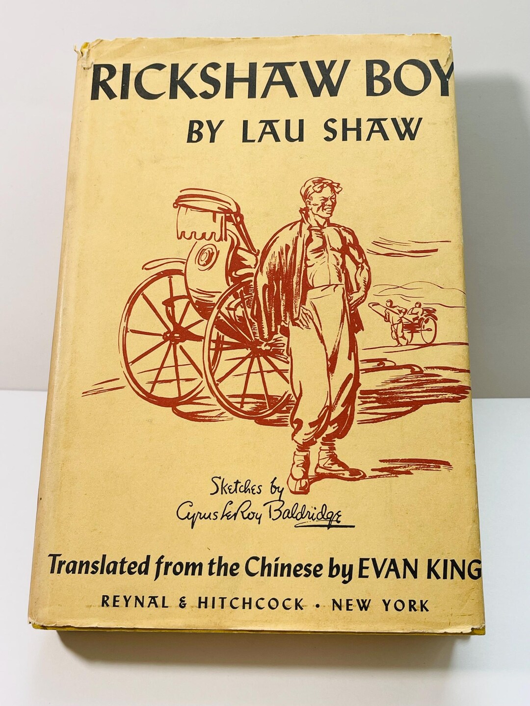 1945 Rickshaw Boy Book With Jacket, Lao She Novel, Chinese Literary ...