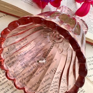 PINK Fenton Art Glass Bell With Heart Shaped Handle Vintage Collectible ...