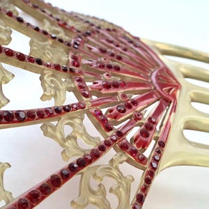 Early 1900s Decorative Hair Fan Comb Art Deco Period Ornate Celluloid ...