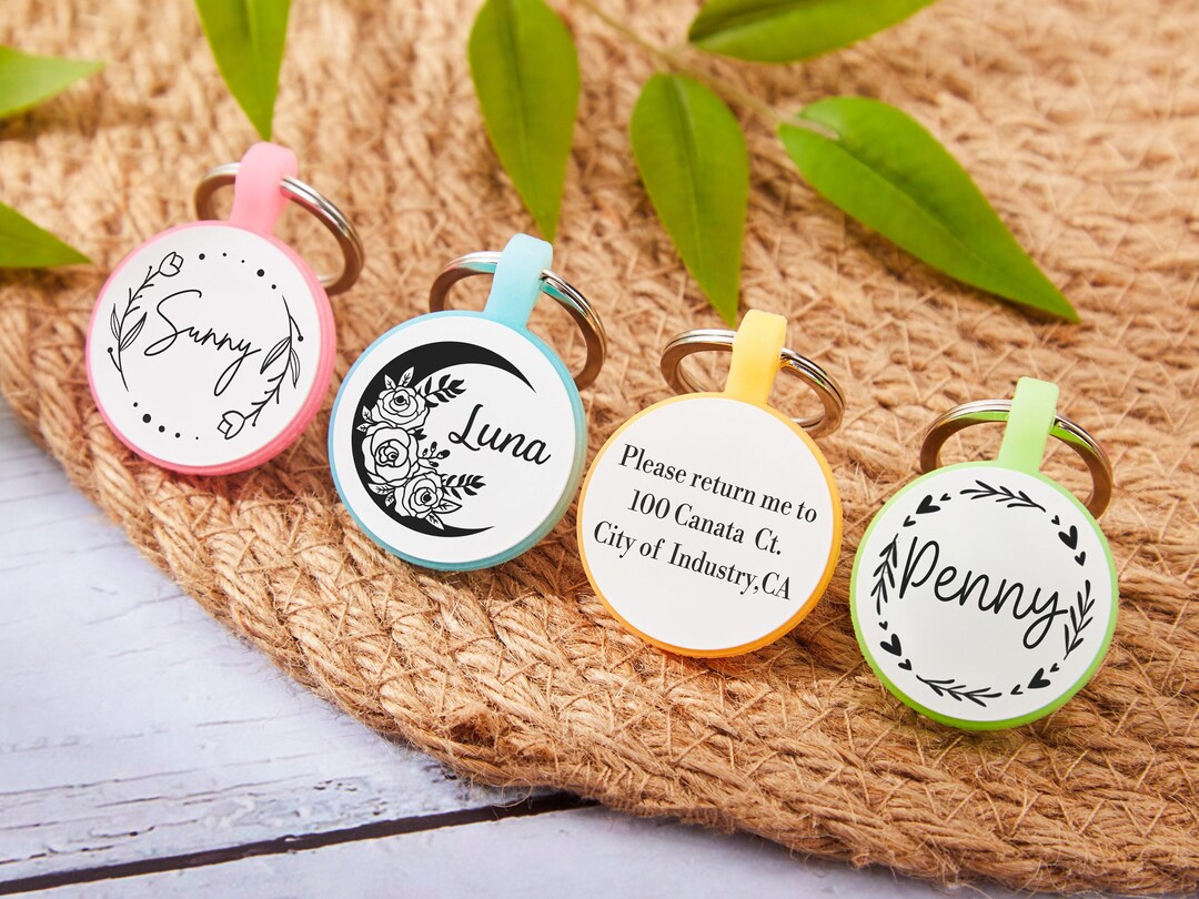 Silicone Dog Tag Silent Dog Tag Pet ID Tag Personalized Soundless Dog ...
