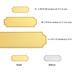 Personalized Gold Name Plate Custom Memorial Plaque Engraved Name ...