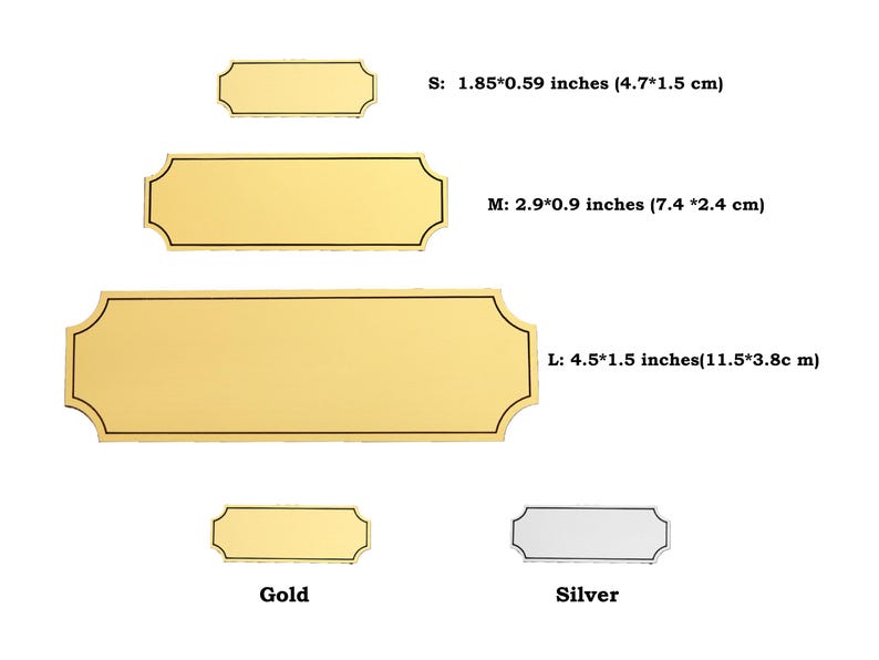 Personalized Gold Name Plate Custom Memorial Plaque Engraved Name ...