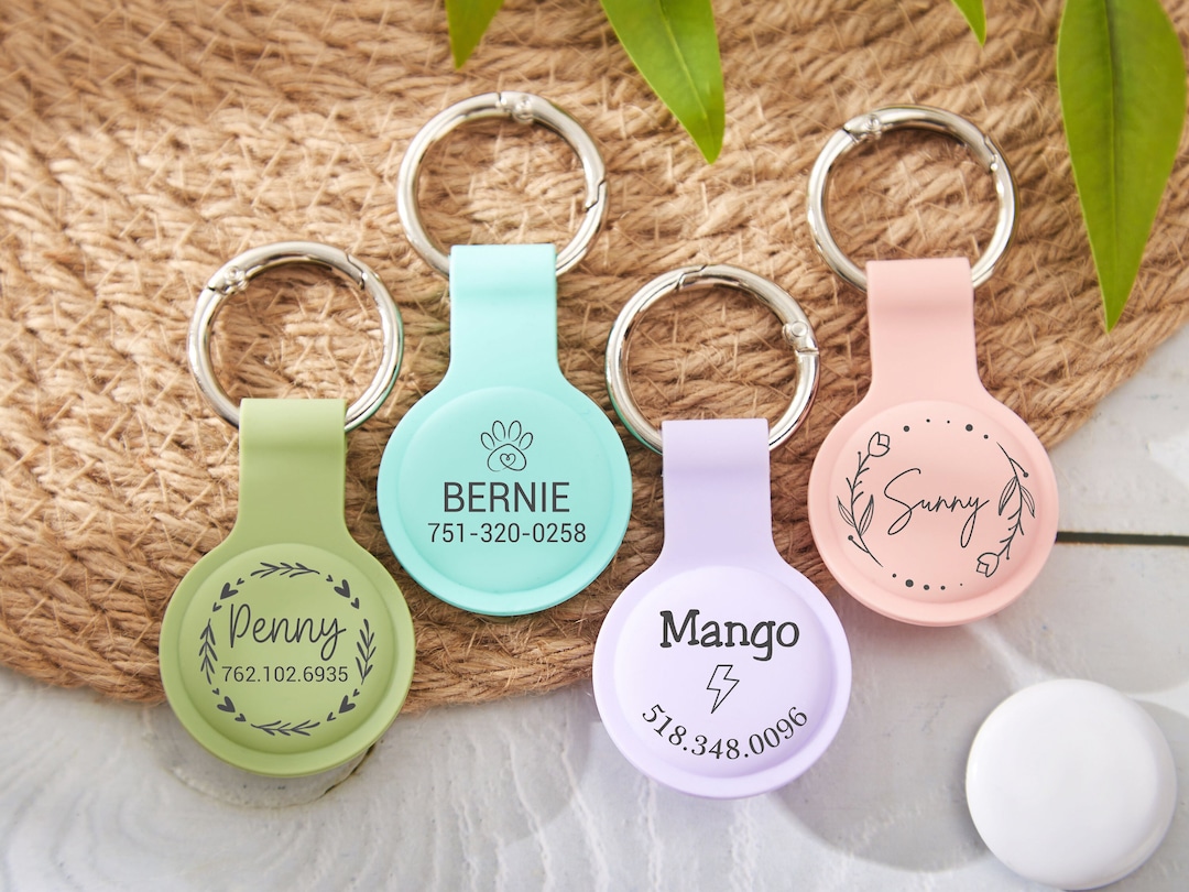 Custom Pet AirTag Collar Holder AirTag Cat Collar Silicone Silent ...