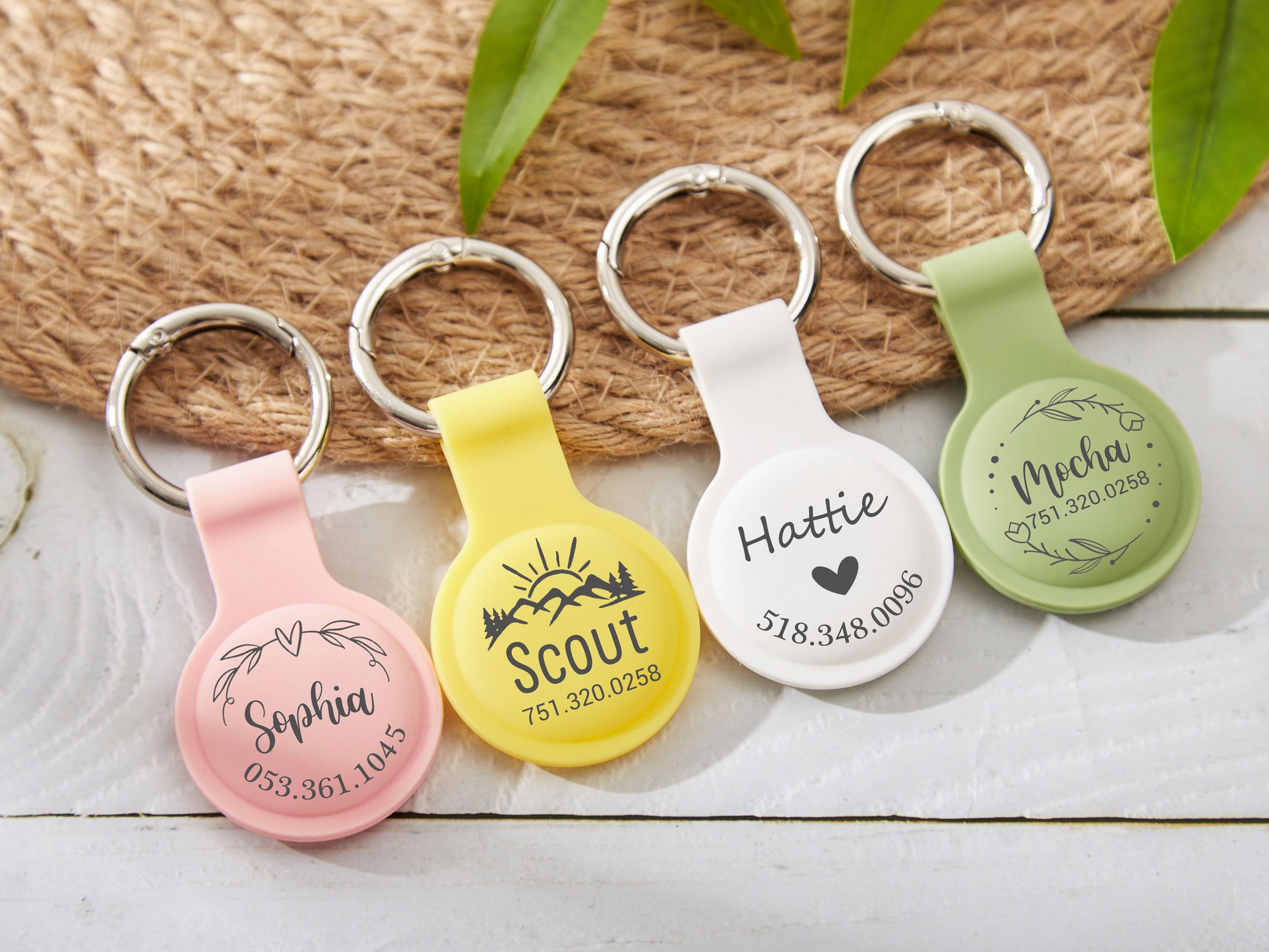 Custom Pet AirTag Collar Holder AirTag Cat Collar Silicone Silent ...