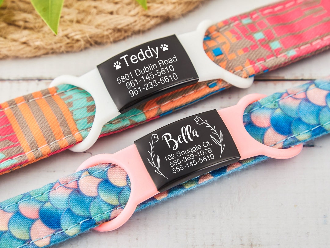 Slide on Dog Tag Personalized,silent Dog Collar Tag,silicone Dog Tag ...