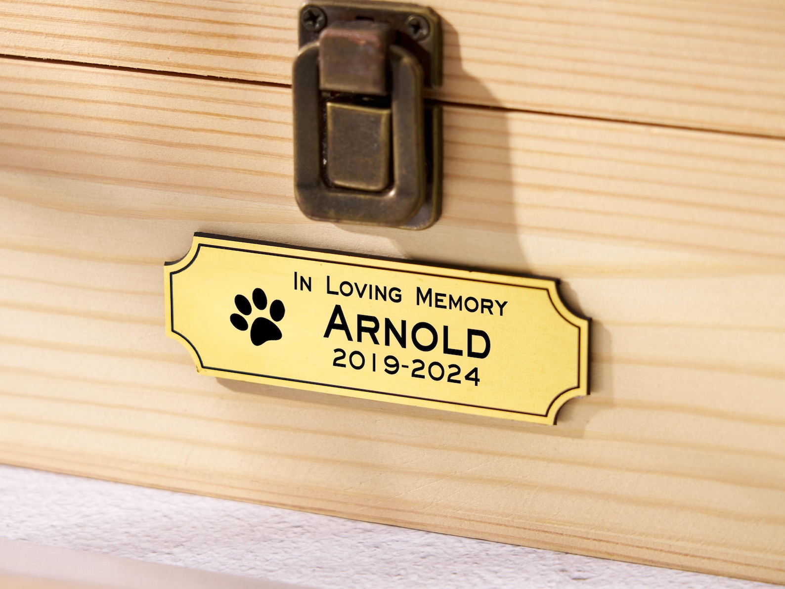 Personalized Gold Name Plate Custom Memorial Plaque Engraved Name ...