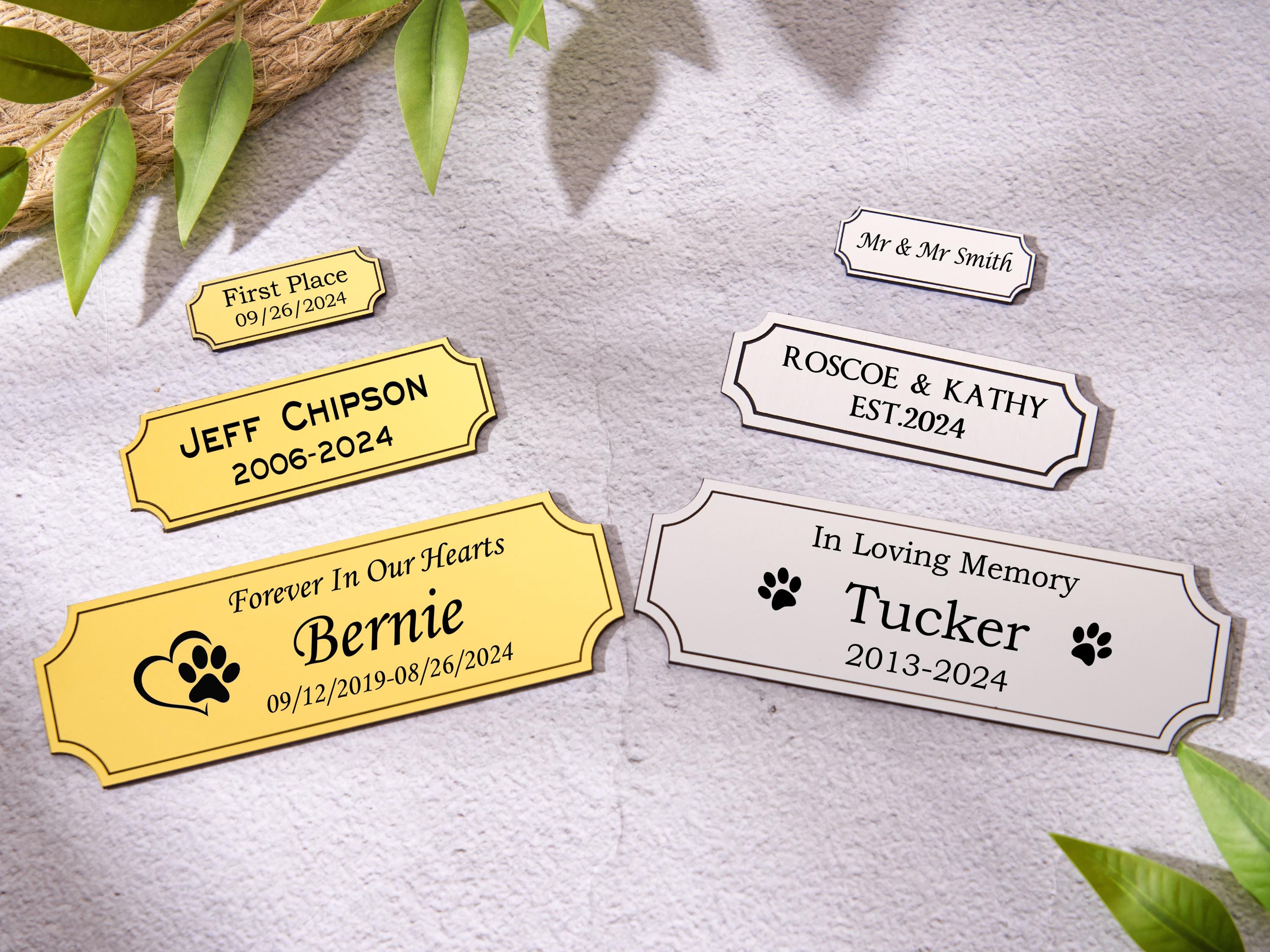 Personalized Gold Name Plate Custom Memorial Plaque Engraved Name ...