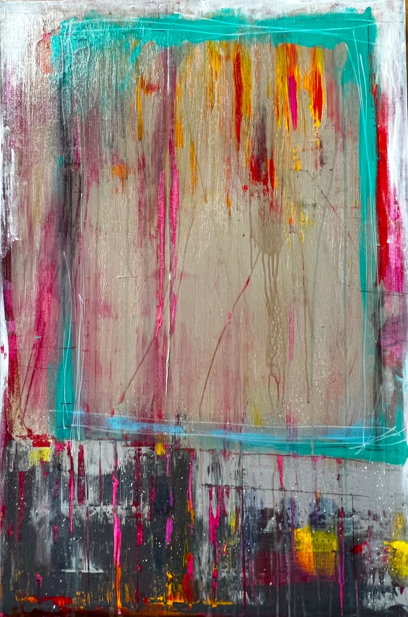 Seen / 2x3 Foot Original Acrylic Abstract Painting - Etsy