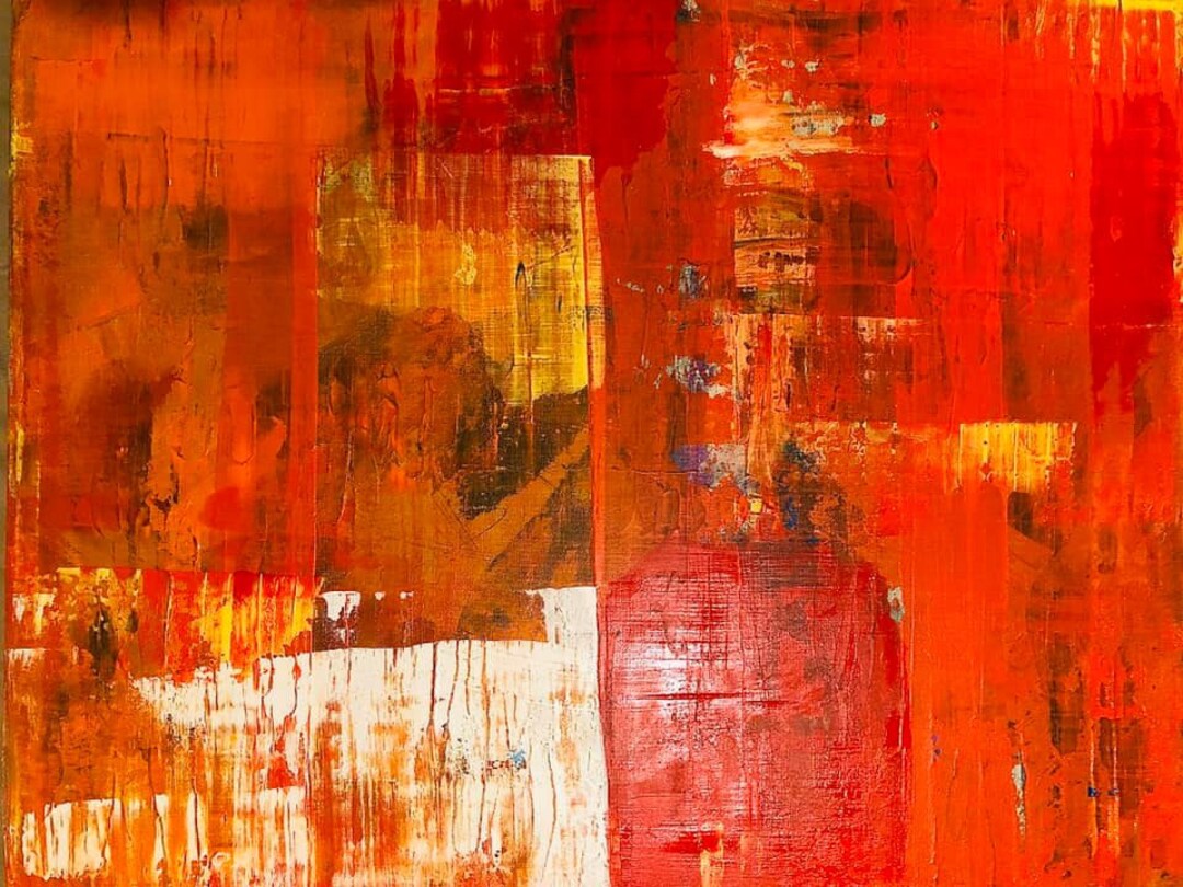 Viral / 30"x24" Original Acrylic Painting on Framed Canvas - Etsy