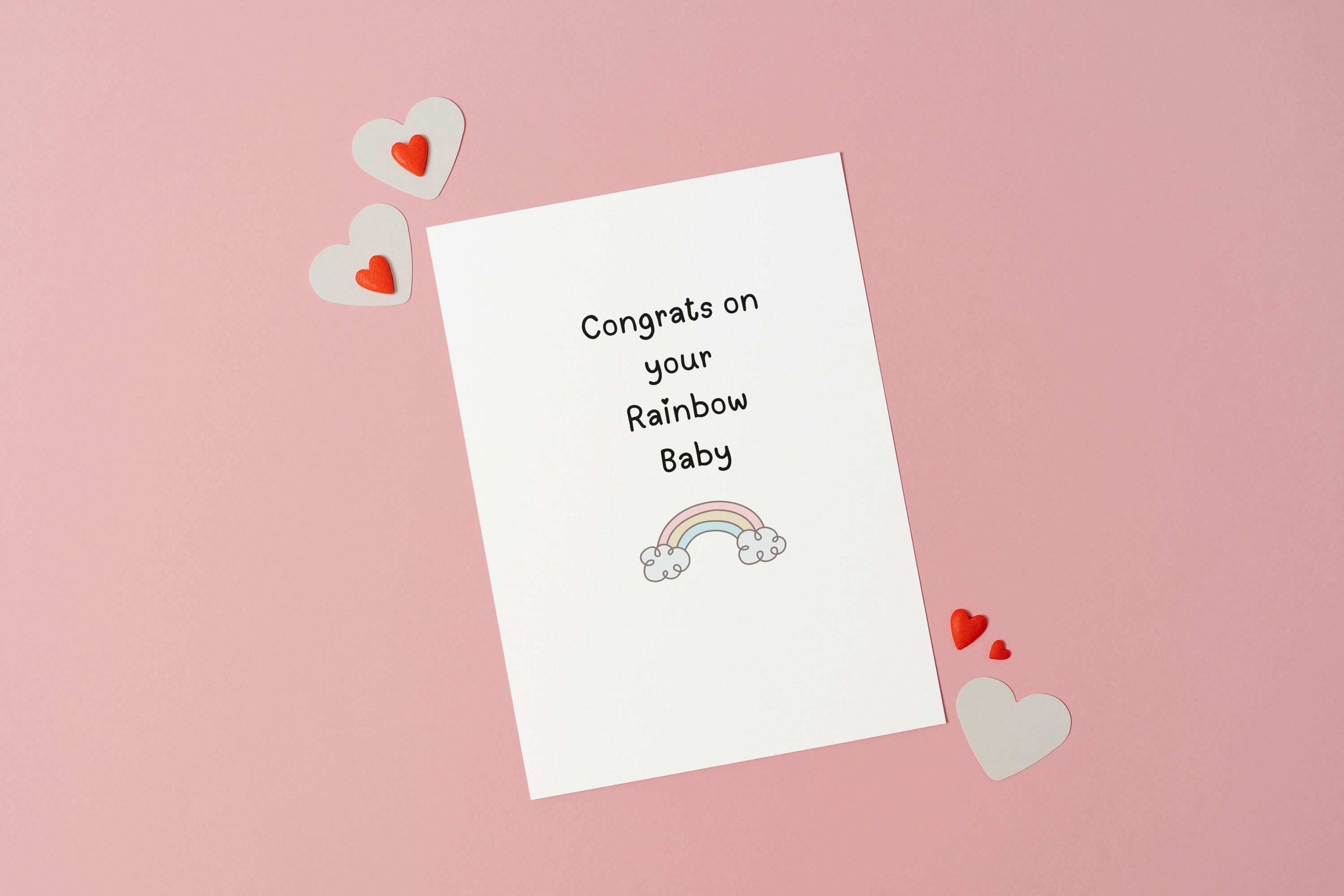 Printable Rainbow Baby Card. Baby Shower Gift for New Mom. Digital ...