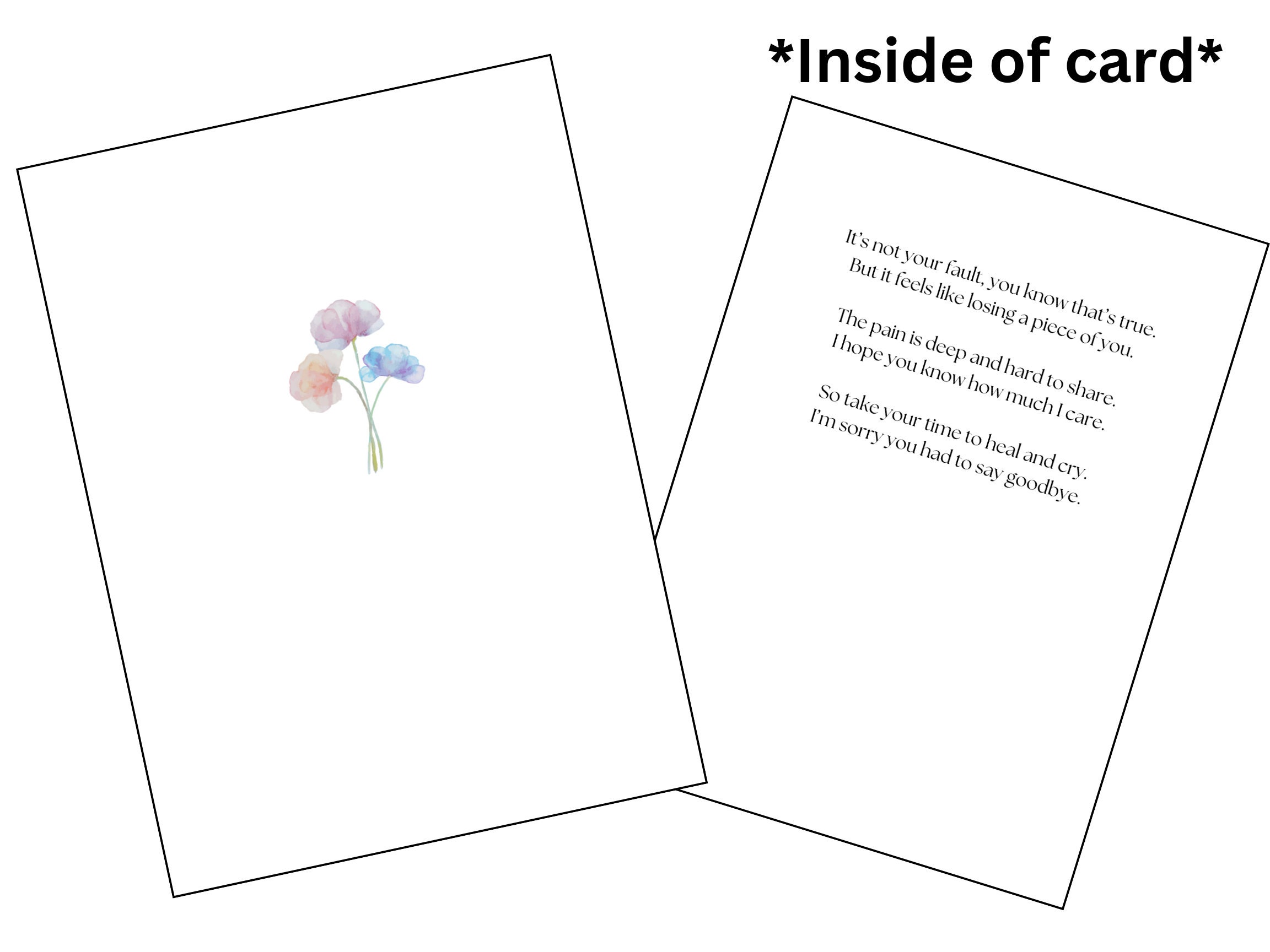 Printable Miscarriage Support Card With Heartfelt Poem. Supportive ...