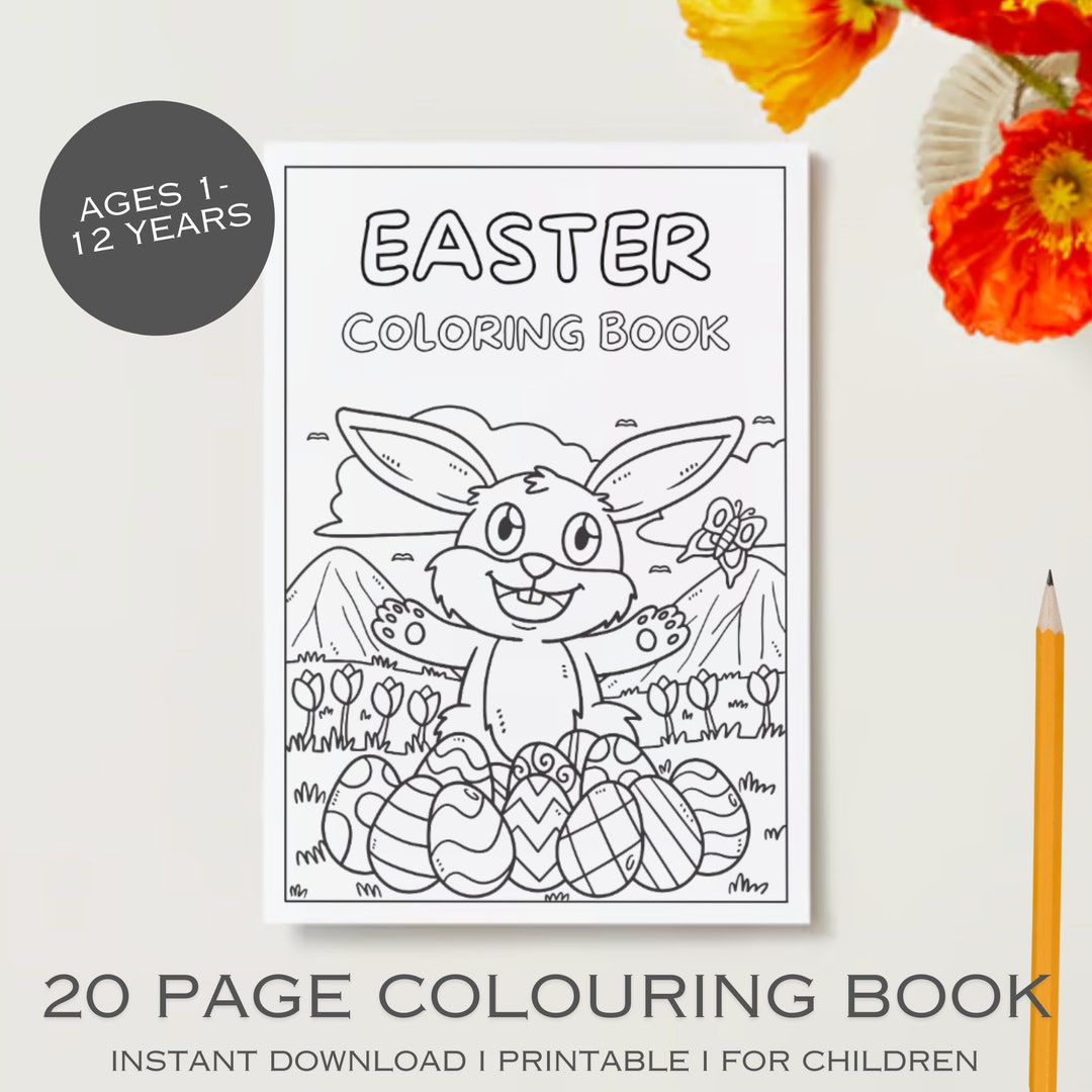 Easter Coloring Pages for Kids, 20 Spring Themed Sheets, Quick Easy ...