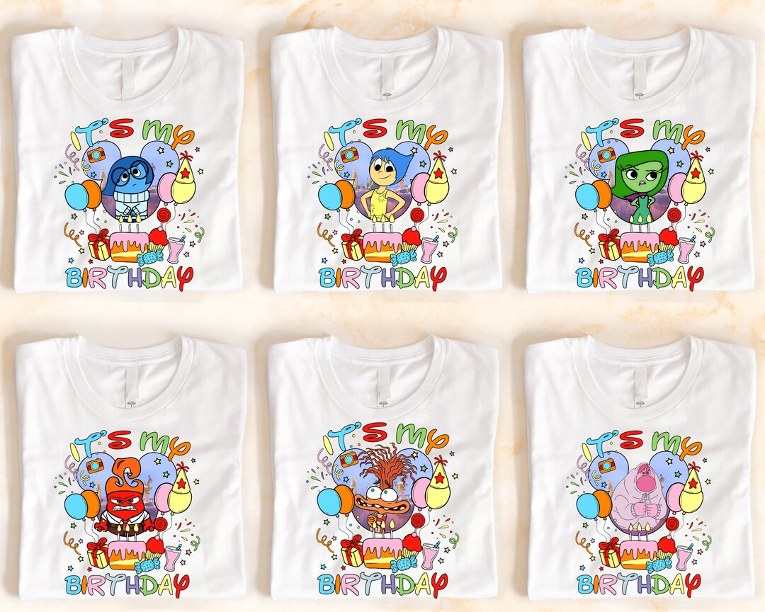 Camiseta de cumpleaños de Disney Inside Out, camisetas de Inside Out It ...