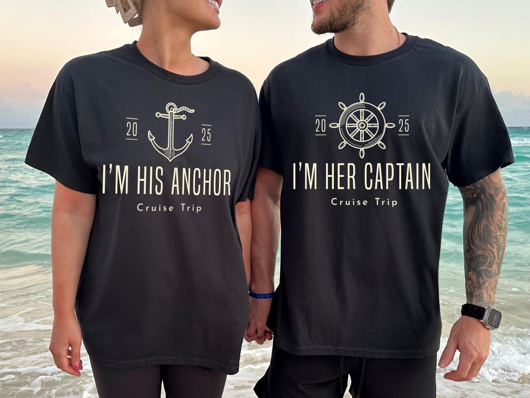 I'm Her Captain I'm His Anchor Cruise Trip Shirt, Valentine Cruise Tee, Wifey and Hubby Shirts ...