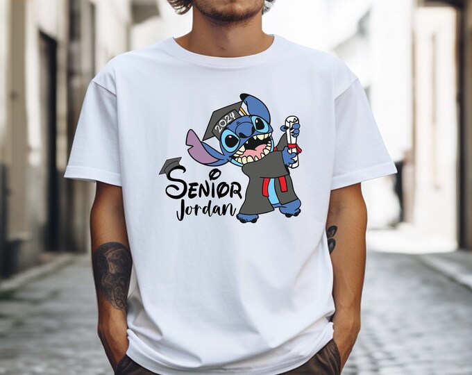 Stitch Senior 2024 School Shirt, 2024 Class of Senior Shirt, 2024 ...