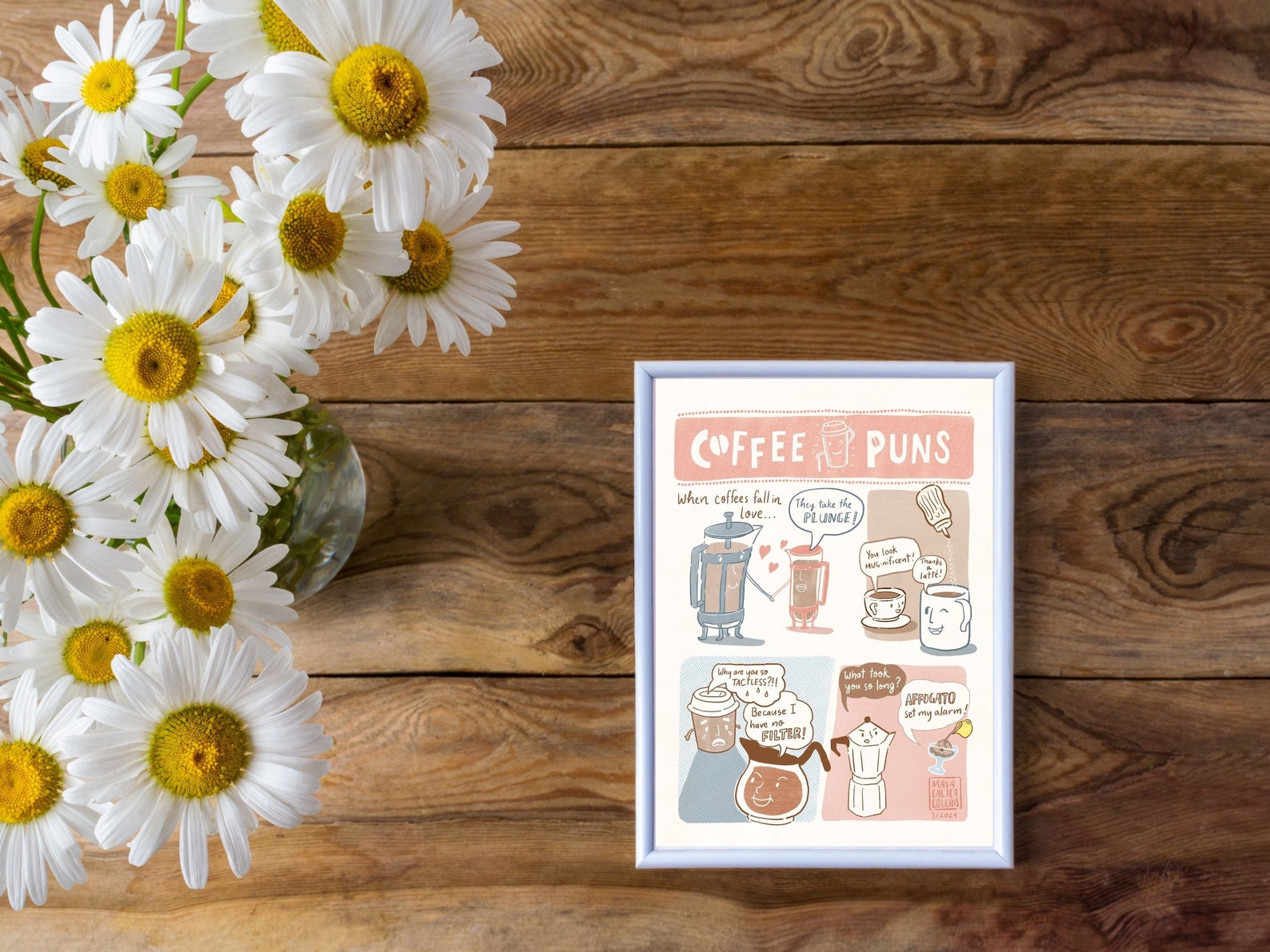 Funny Cafe Puns Art Print - Etsy