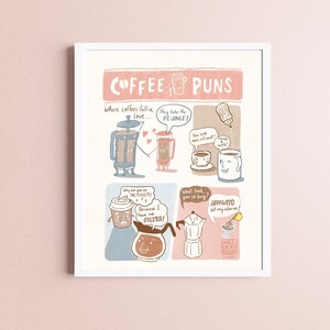 Funny Cafe Puns Art Print - Etsy