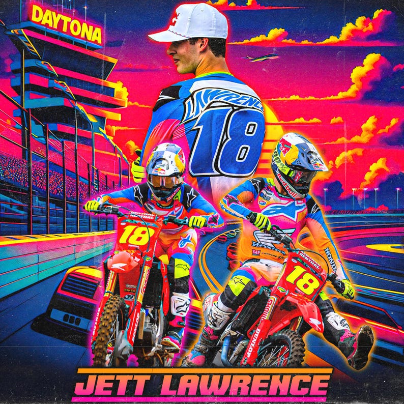 Jett Lawrence Daytona Supercross Poster - Etsy