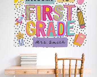 Personalized Groovy Classroom Decor, Teacher Classroom Tapestry ...