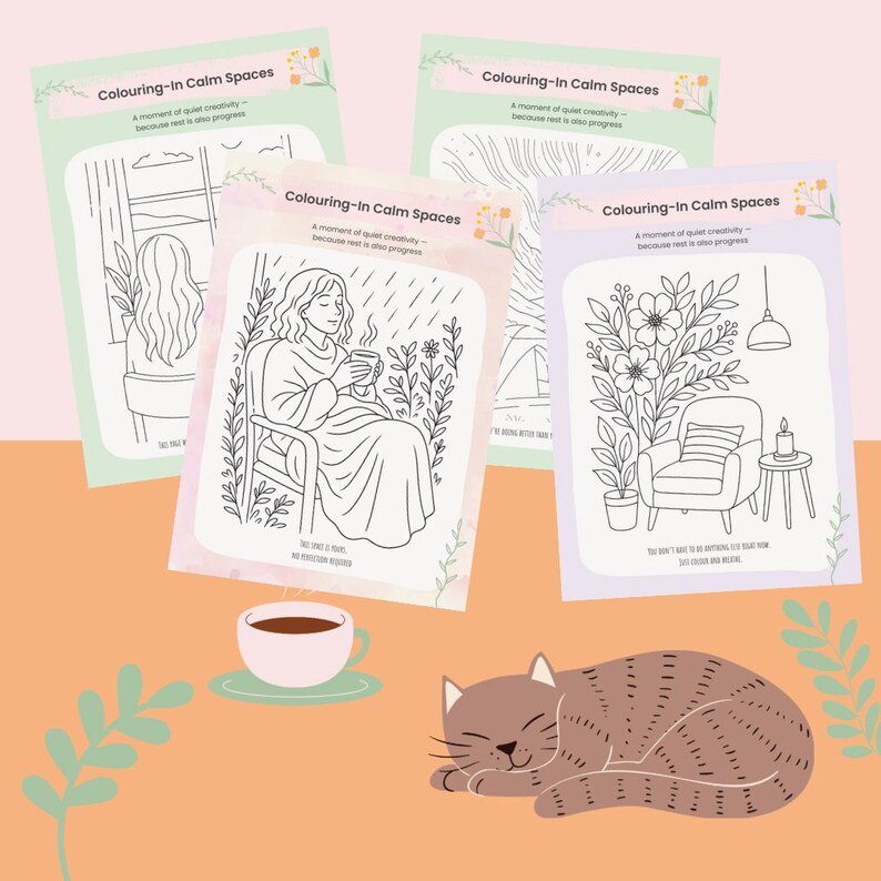 A Moment of Calm | Printable Colouring Pages for Busy Minds | Gentle ...