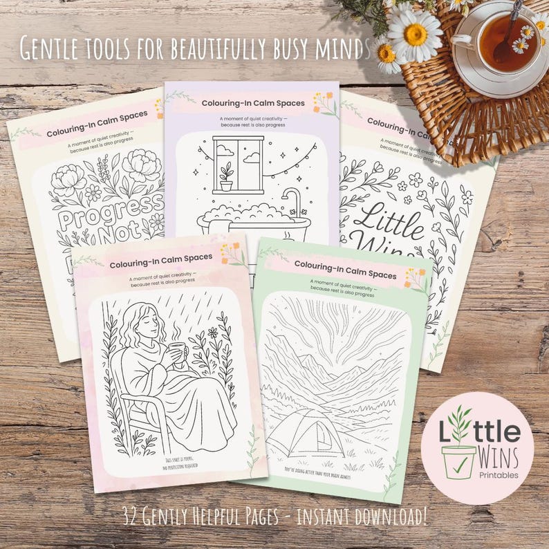 A Moment of Calm | Printable Colouring Pages for Busy Minds | Gentle ...