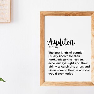 Auditor Definition Print: Funny Office Wall Art (digital Download) - Etsy