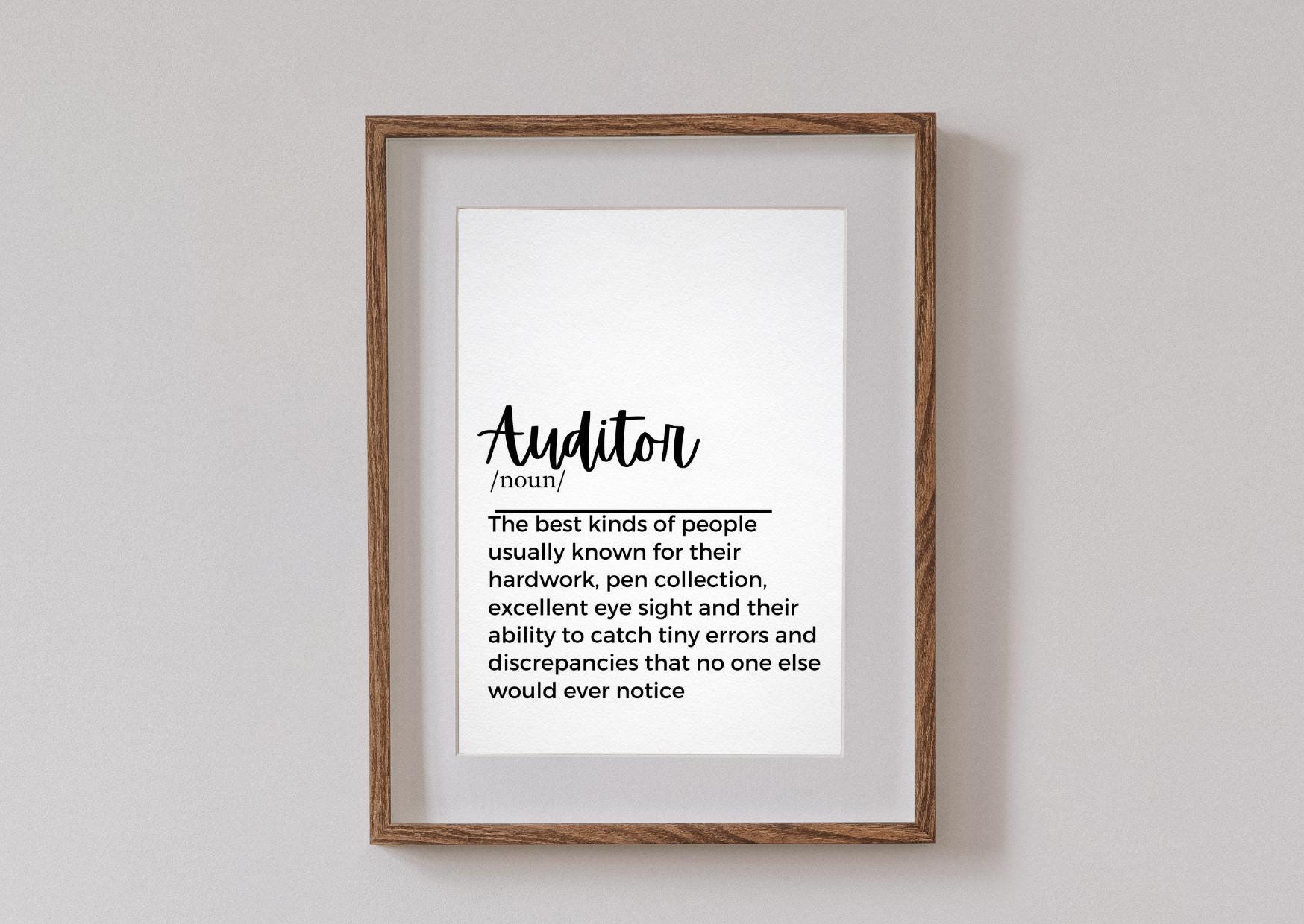 Auditor Definition Print: Funny Office Wall Art (digital Download) - Etsy