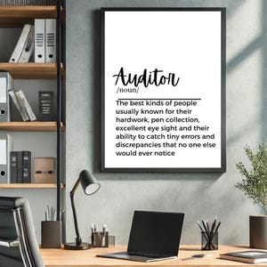 Auditor Definition Print: Funny Office Wall Art (digital Download) - Etsy