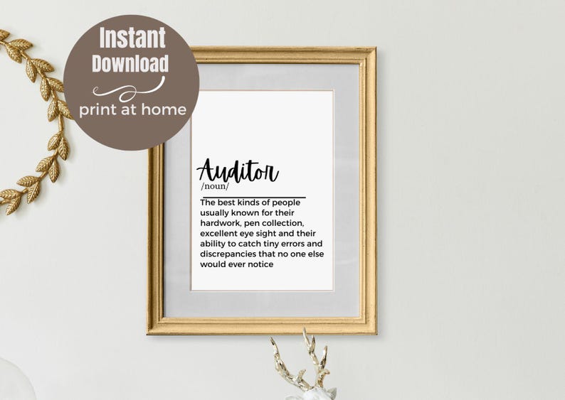 Auditor Definition Print: Funny Office Wall Art (digital Download) - Etsy