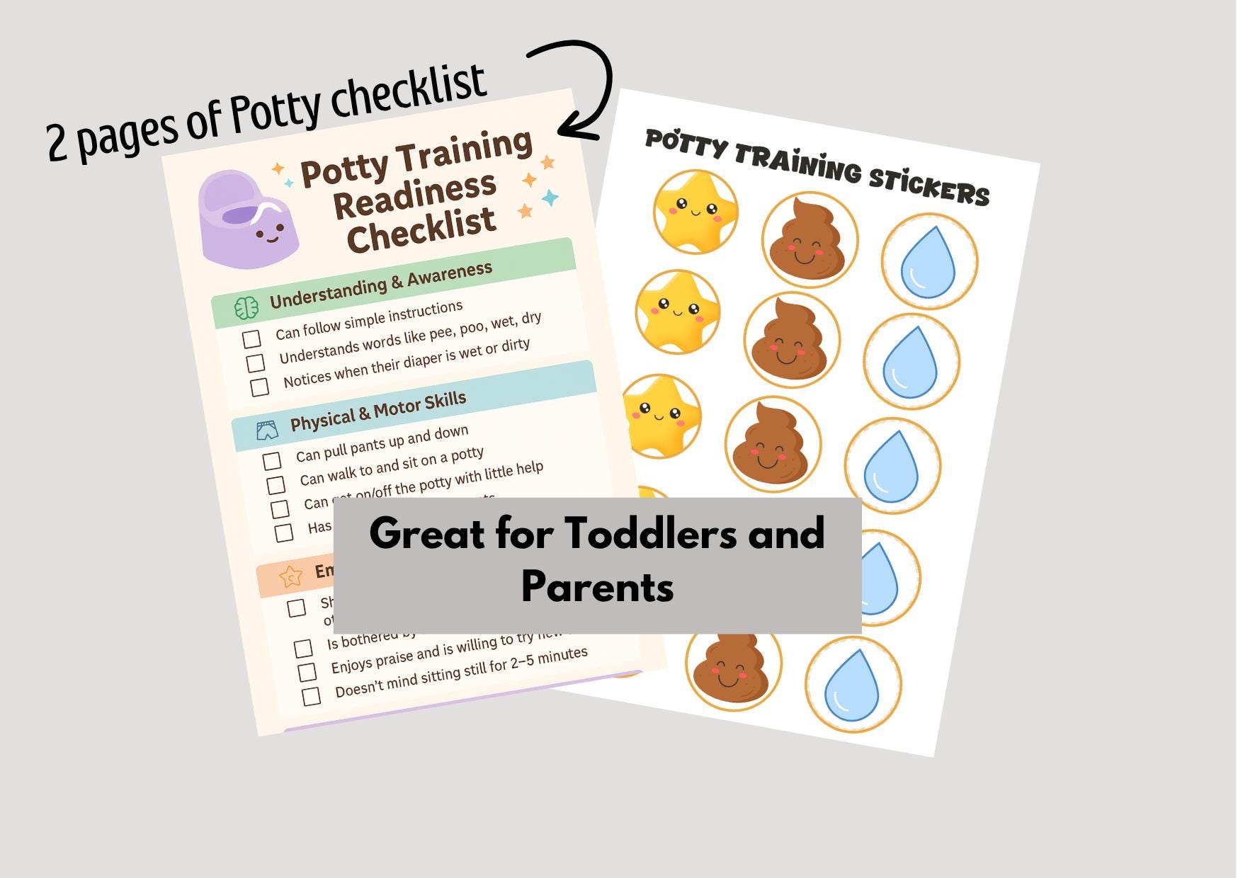 Potty Training Kit: Checklist, Chart & Certificate - Toddler Training ...