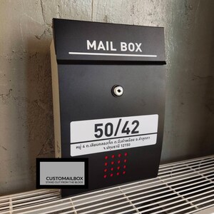 Customized Mailbox Modern House Numbers and Address TOKYO Option to Add ...