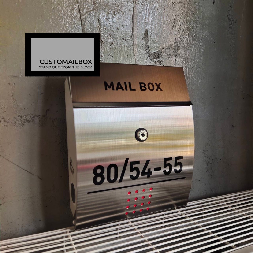Customized Stainless Mailbox Numbers and Address TOKYO STAINLESS STEEL ...