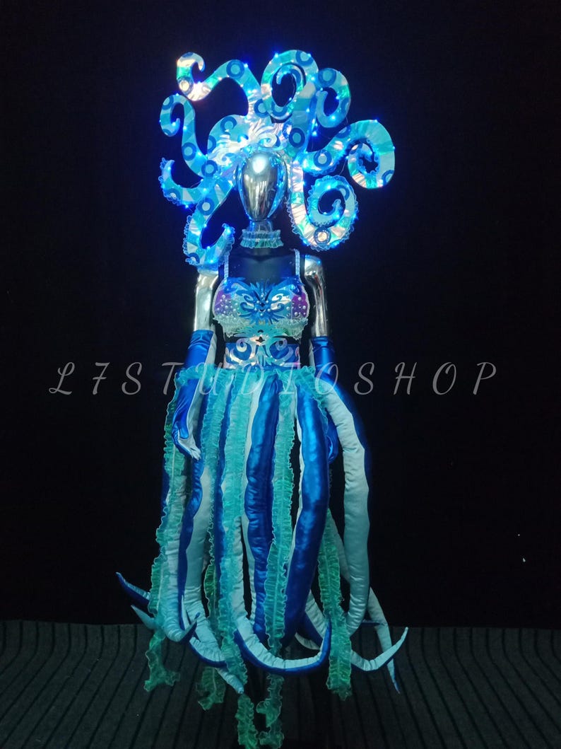 Glowing Octopus Costume: Handmade Festival Outfit - Etsy