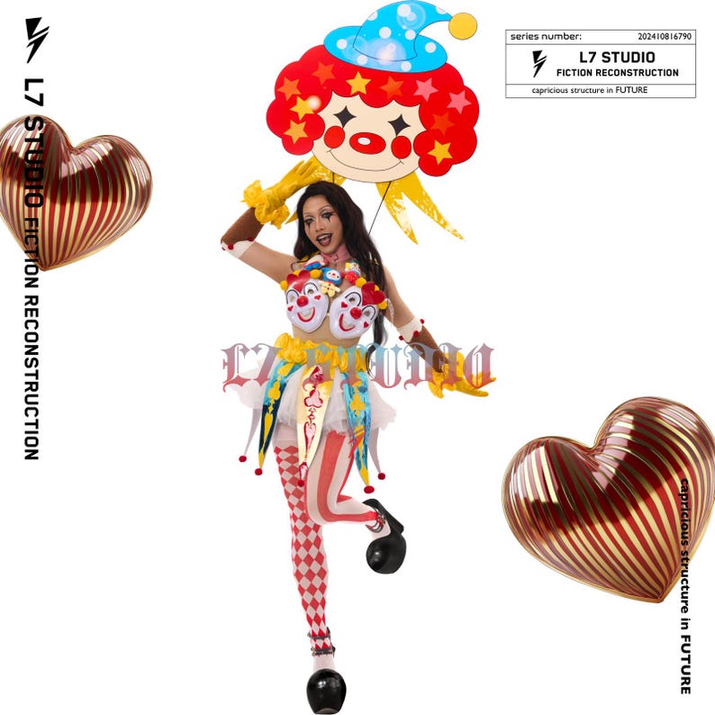 Colorful Circus Clown Costume: Festival Cosplay Outfit - Etsy